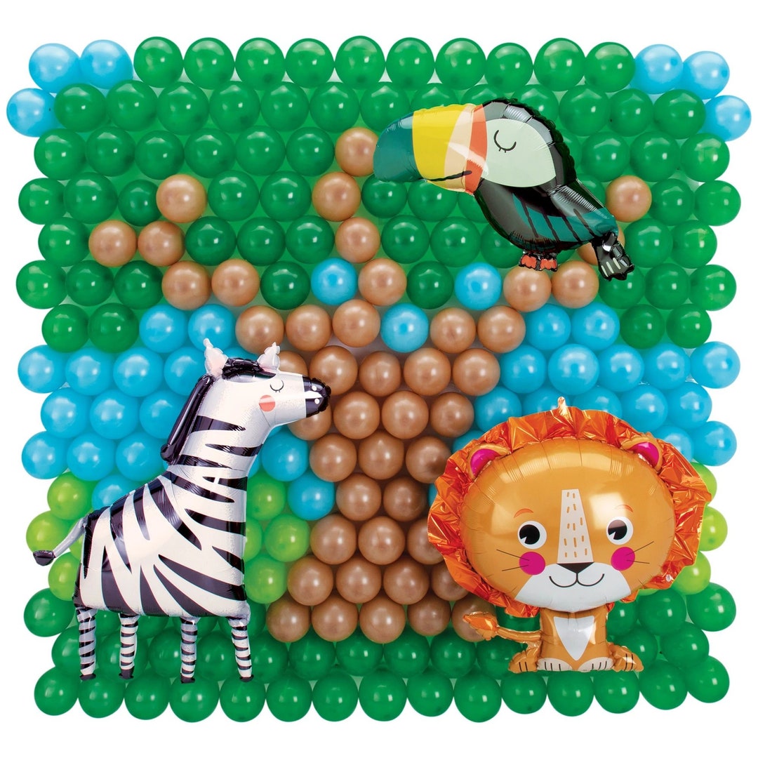 Safari Balloon Backdrop Kit - Safari Balloon Centerpiece, Safari Party ...