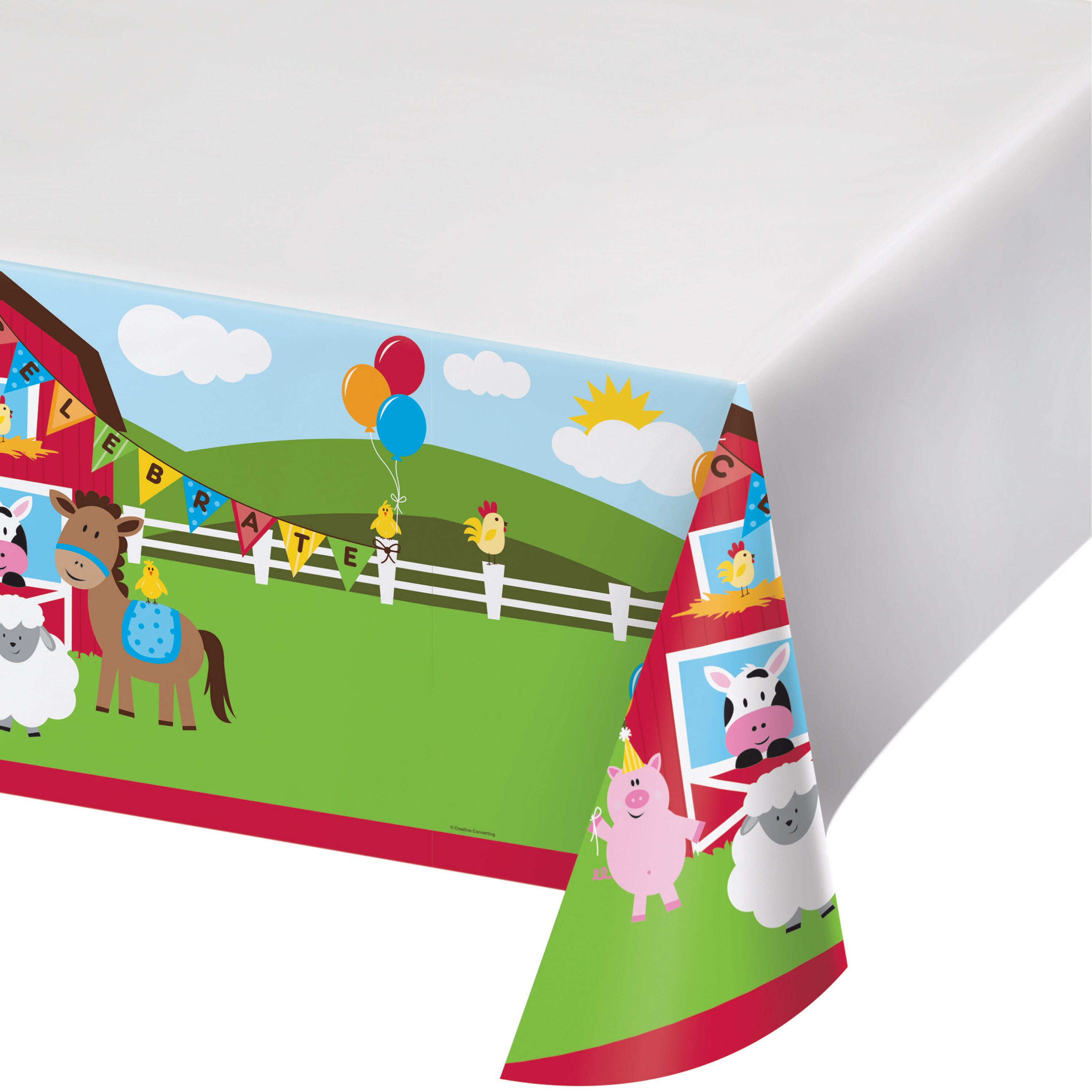 Farm Party Tablecloth Barnyard Birthday Farm Animal - Etsy