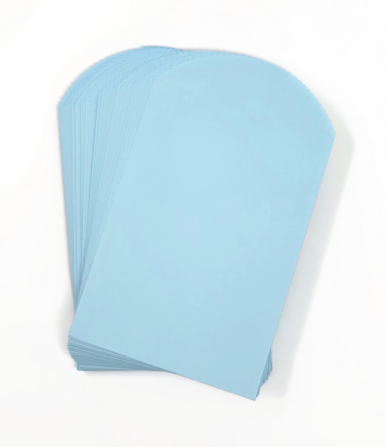50 Blue Paper Bags - Baby Blue Party Favor Bags, Boy Baby Shower, First ...