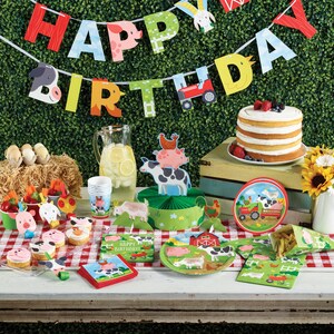 Farm Party Plates - Barnyard Birthday Plates, Farm Animals Party ...