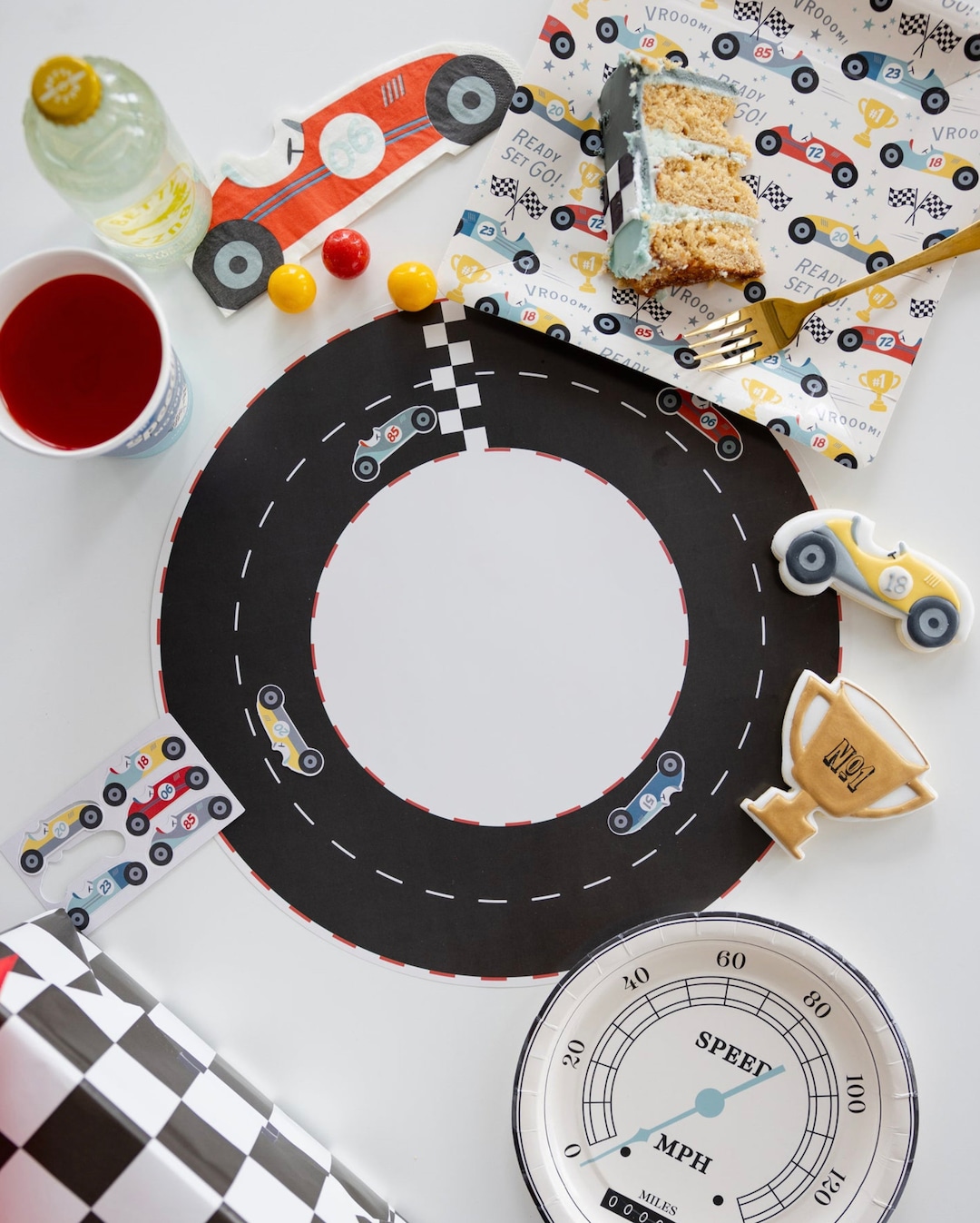 Race Track Activity Party Placemats - Racecar Birthday Party ...