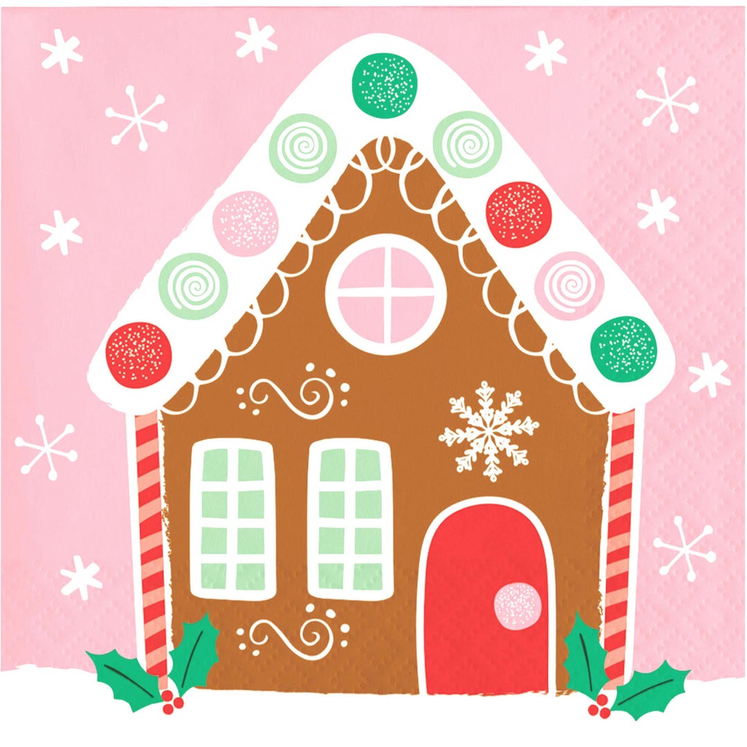 Gingerbread Napkins 16ct | Christmas Party Napkins | Holiday Cookie ...