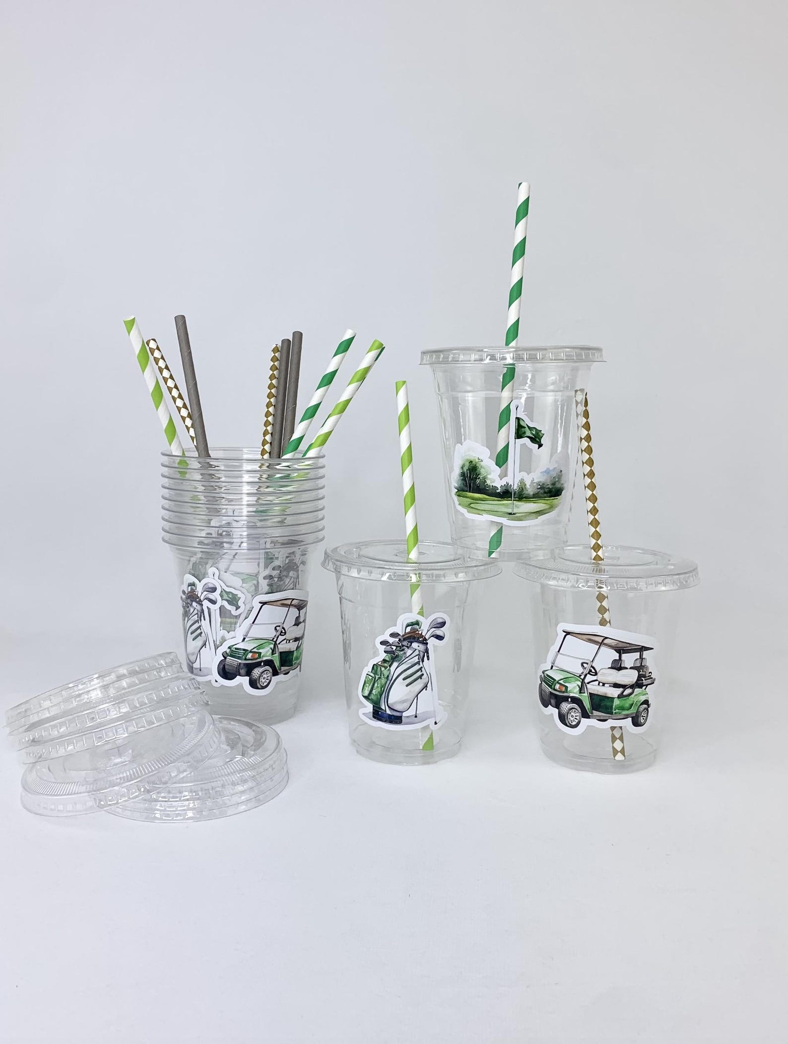 Golf Party Cups - Golfing Birthday Decor, Country Club Wedding, Golf ...