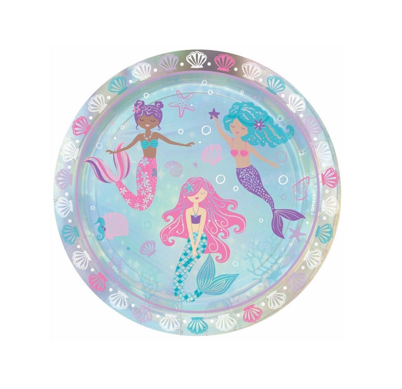 Mermaid Plates Mermaid Party Decorations Mermaid Birthday - Etsy