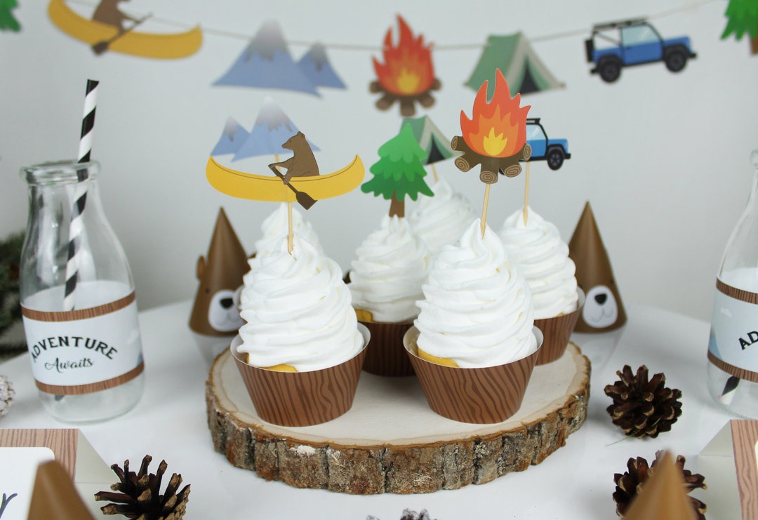 Explorer Cupcake Decorating Kit - Adventure Birthday Decorations ...