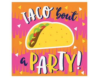 Fiesta Fun Beverage Napkins 16 Nacho Party Taco Party - Etsy