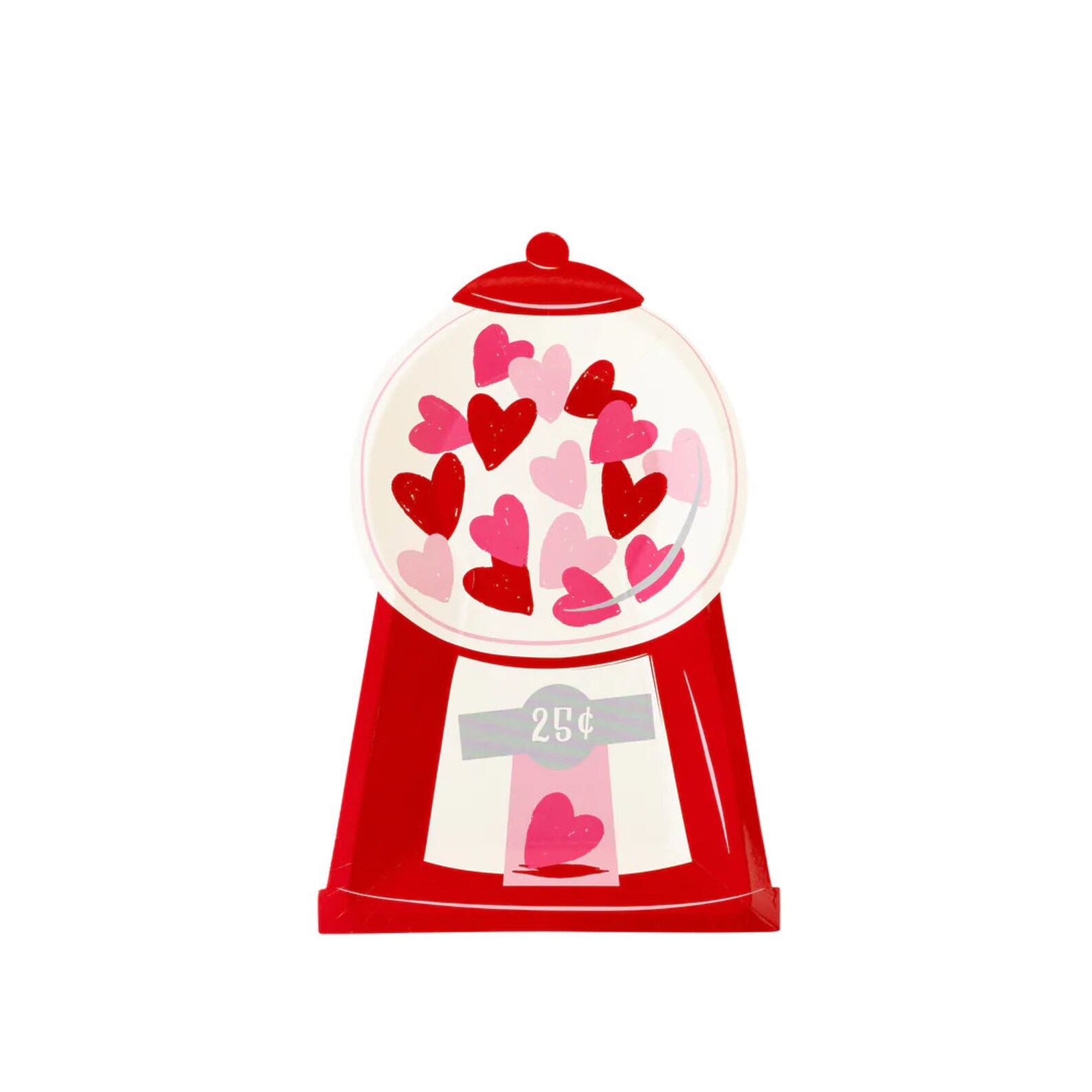 Gumball Valentine Plates - Valentines Party Plates, Hearts Party Decor ...