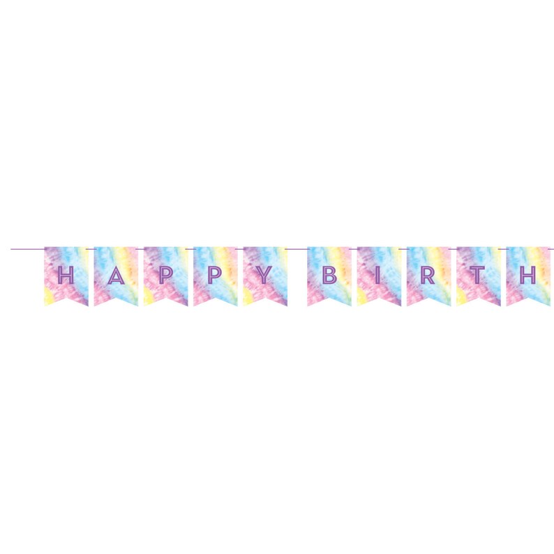 Personalized Tie Dye Party Banner - Tie Dye Birthday Banner, Tie Dye ...
