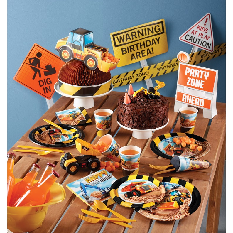 Construction Party Centerpiece Construction Birthday Party Etsy