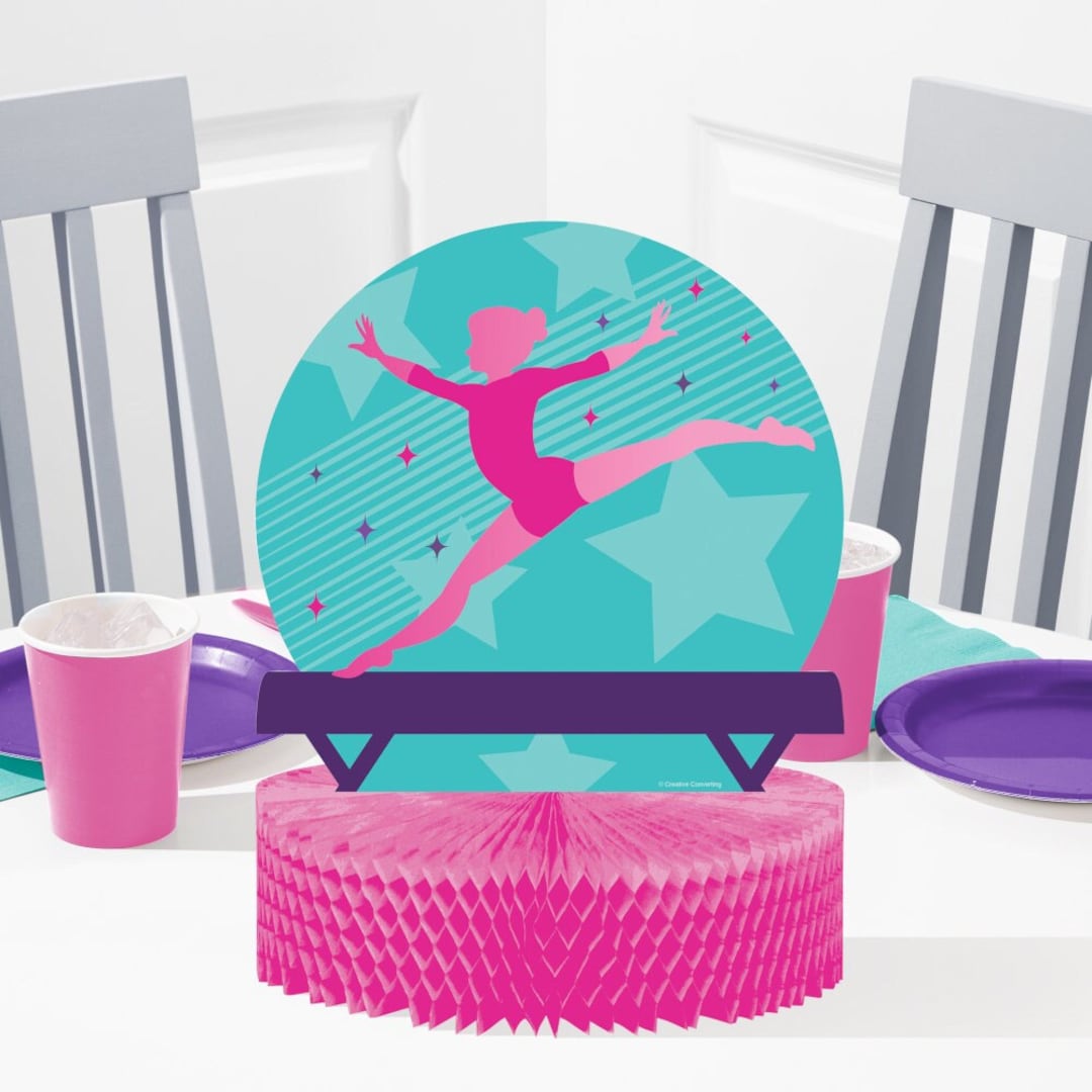 Gymnastics Party Centerpiece - Dance Party Supplies, Gymnast Birthday ...