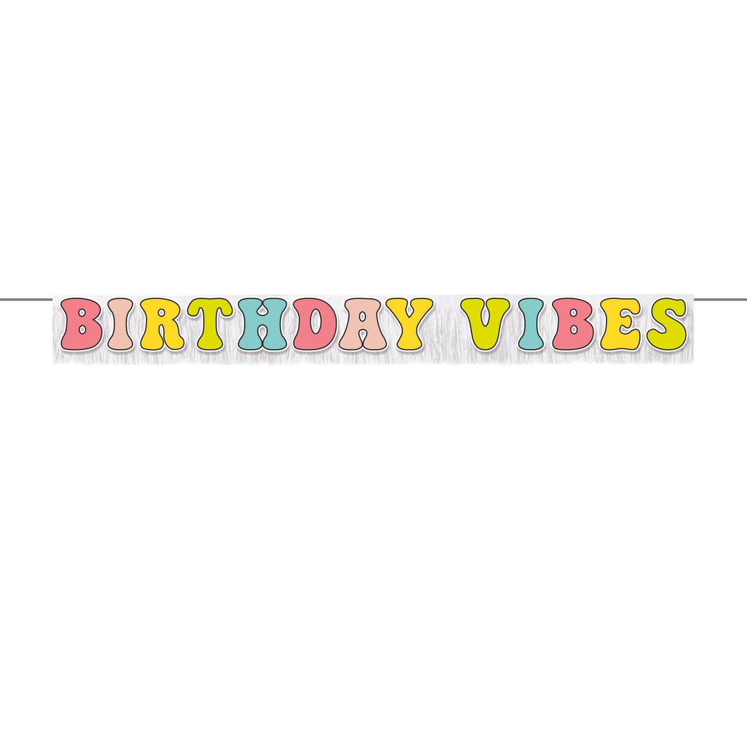 Groovy Birthday Banner - Retro Birthday Decorations, 70's Party ...