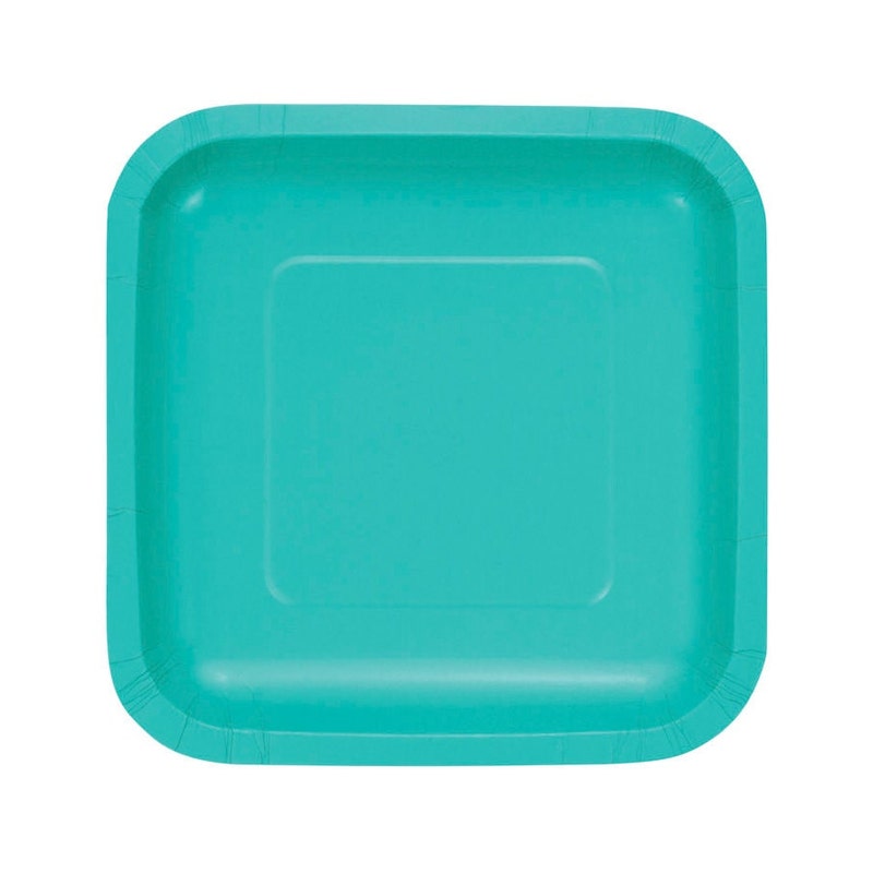 Teal Paper Plates - Etsy
