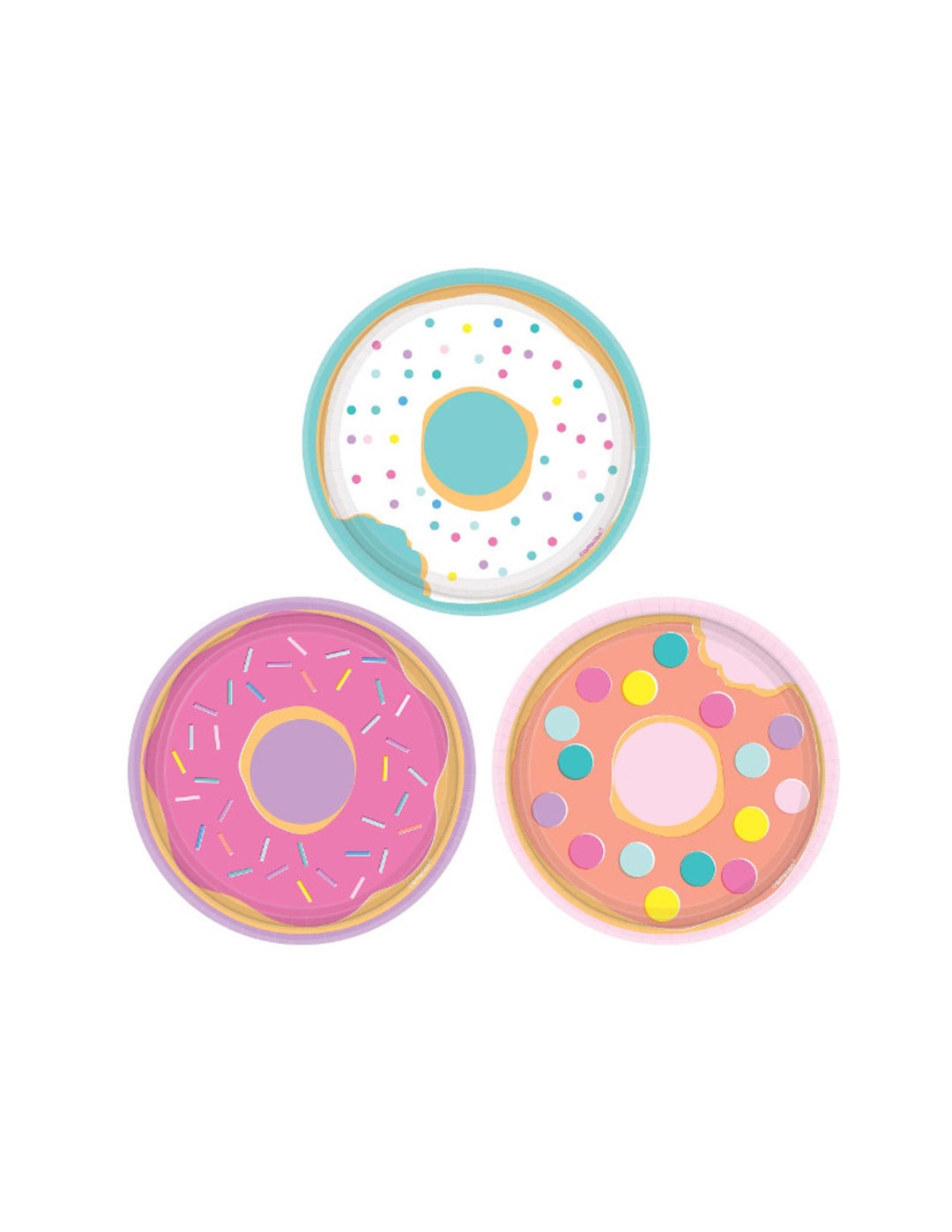 Donut Party Plates - Donut Birthday Party Decorations, Donut Baby ...