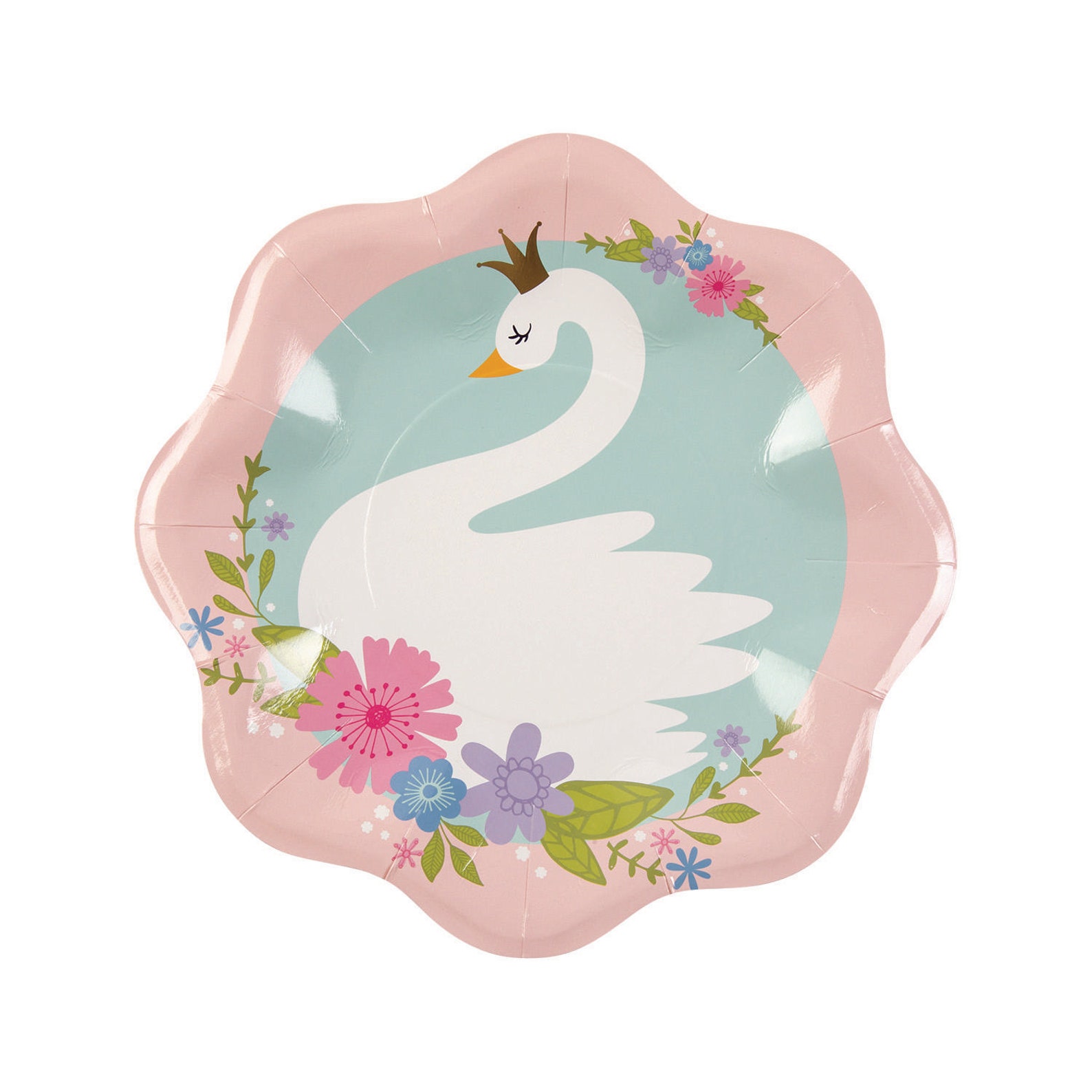 Large Swan Plates Swan Princess Party Swan Birthday - Etsy