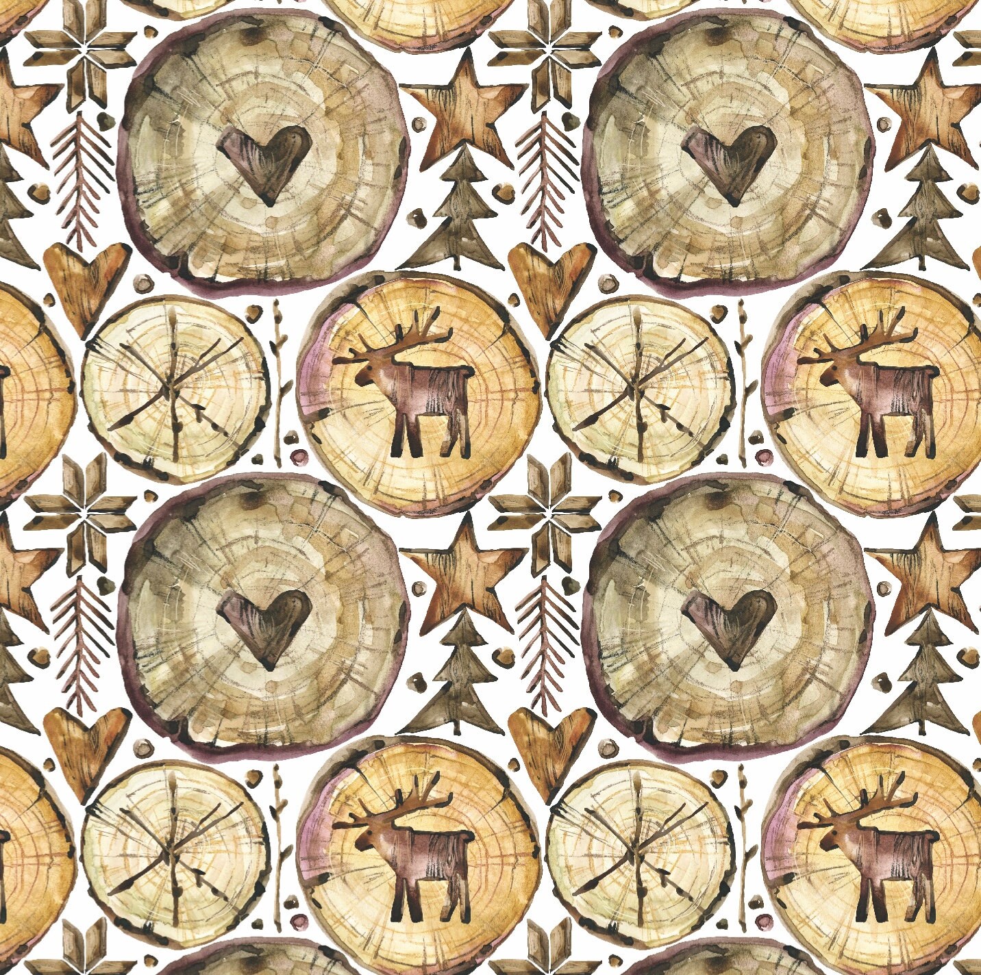 Rustic Wrapping Paper Tree Wrapping Paper Christmas Gift - Etsy