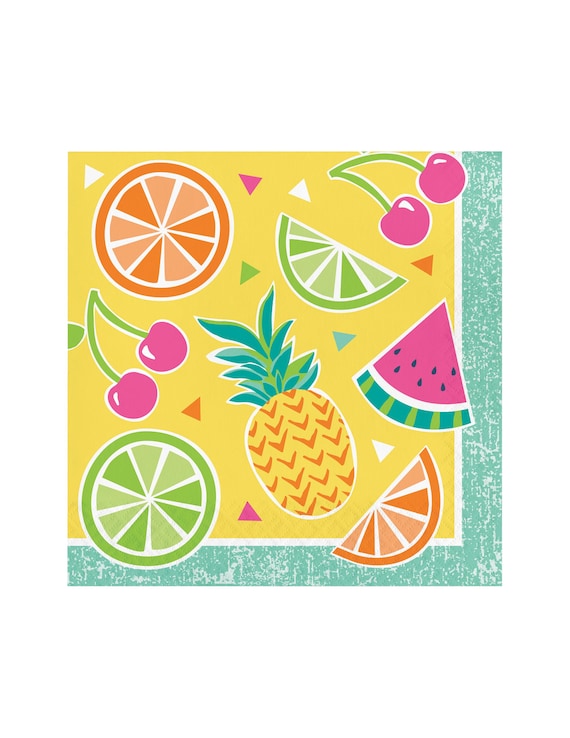 Fruit Napkins Fruit Party Fruit Birthday Citrus Party - Etsy
