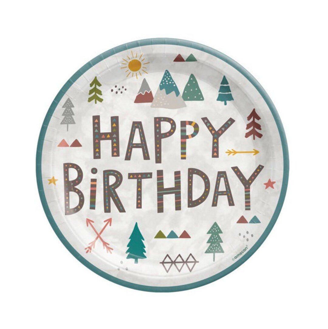 Adventure Birthday Plates - Happy Birthday Plates, Party Supplies ...