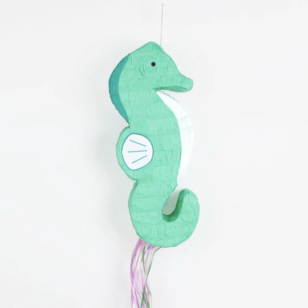 Seahorse Pinata Ocean Birthday Decorations, Sea Party Supplies, Mermaid ...