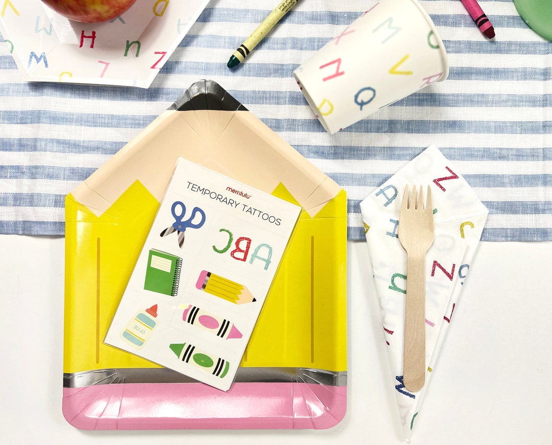 Pencil Paper Plates - Back to School Party, End of Summer, BTS Birthday ...