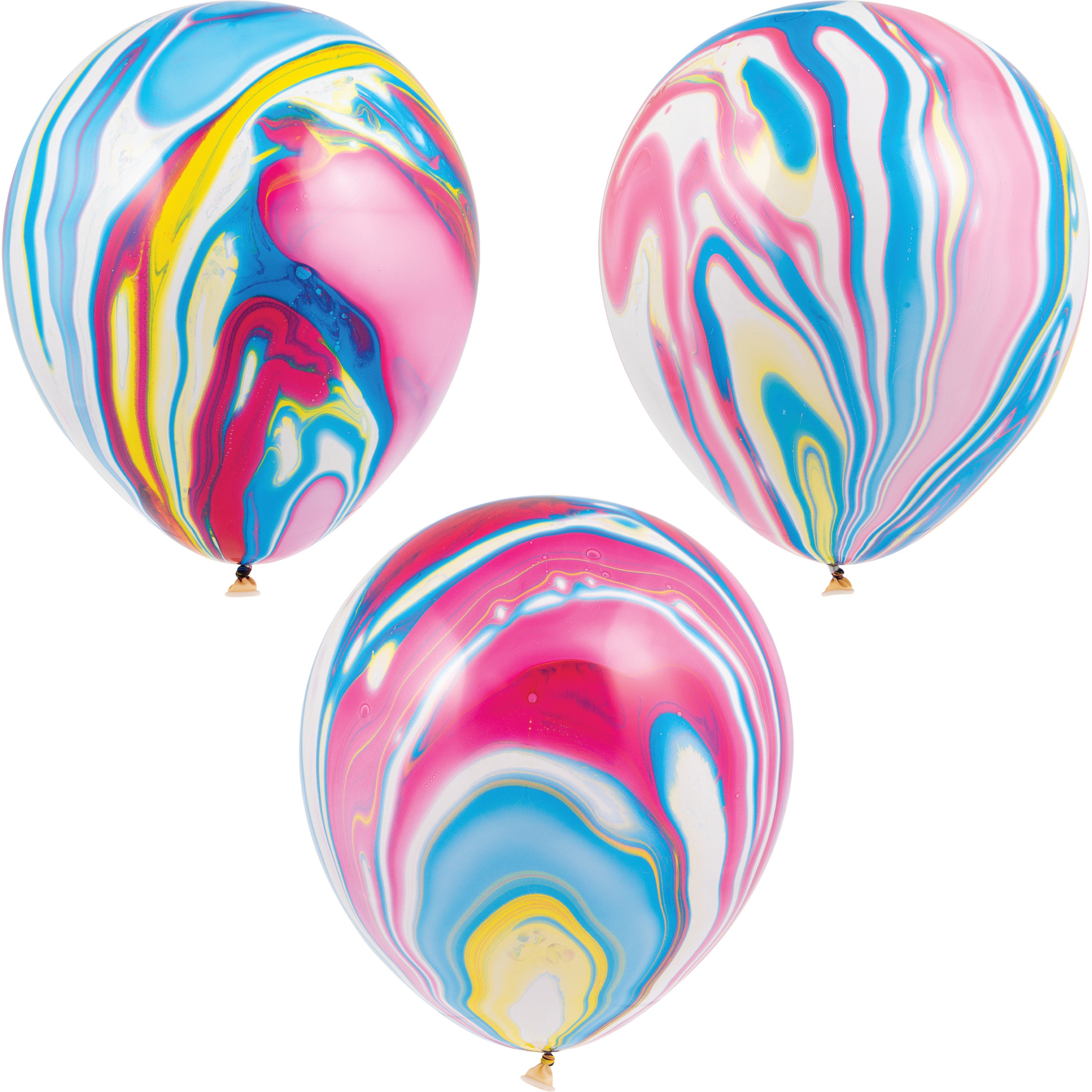 Marble Balloons Tie Dye Birthday Decorations Rainbow Party - Etsy