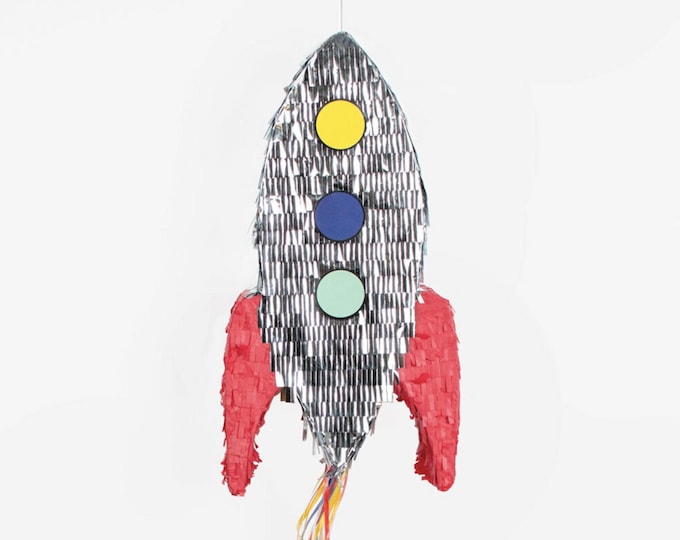 Rocket Party Pinata - Space Birthday Decorations, Planet Party Supplies ...