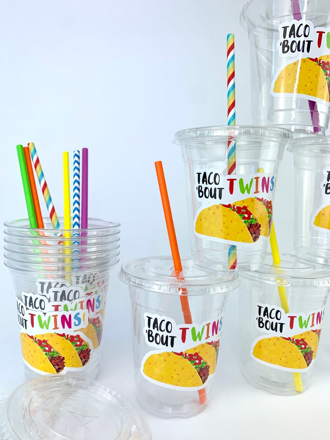 Taco Bout Twins Drink Cups, Disposable Plastic Cups, Lids & Straws ...