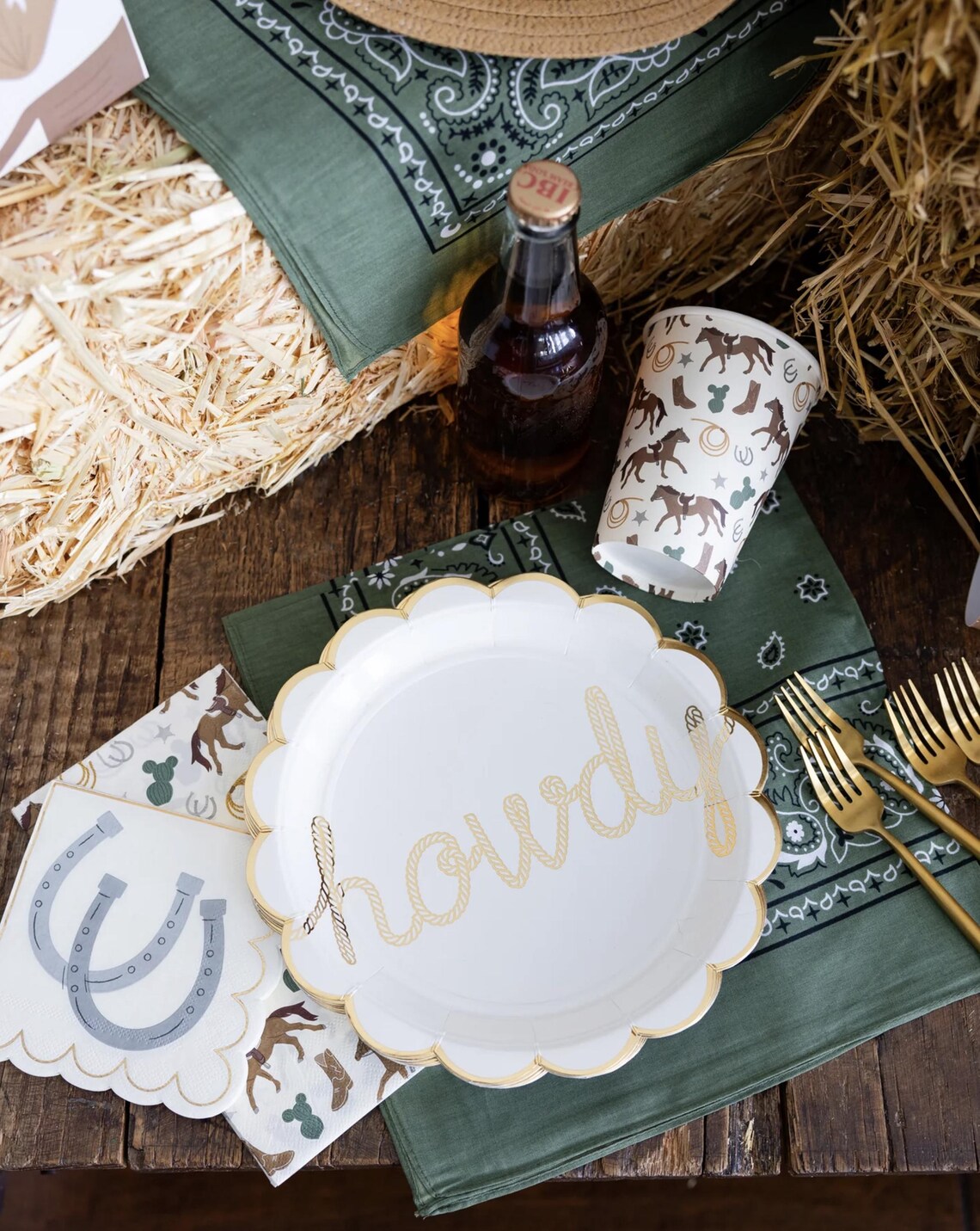 Howdy Party Cups - Western Birthday Cups, Horse Party Supplies, First ...