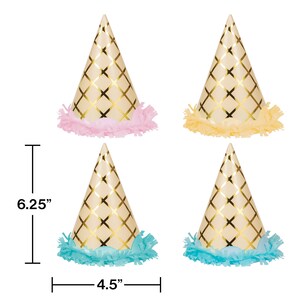 Ice Cream Party Hats - Ice Cream Birthday Hats, Ice Cream Party ...