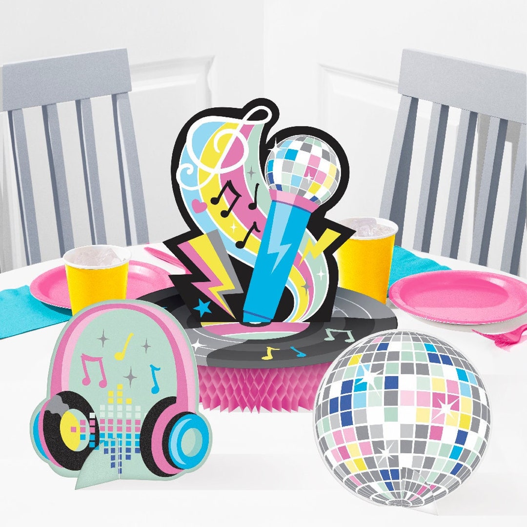 Karaoke Party Centerpiece - Popstar Birthday Decorations, Music Party ...