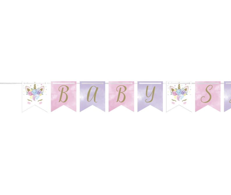 Baby Shower Banner - Unicorn Baby Shower, Unicorn Shower, Shower ...