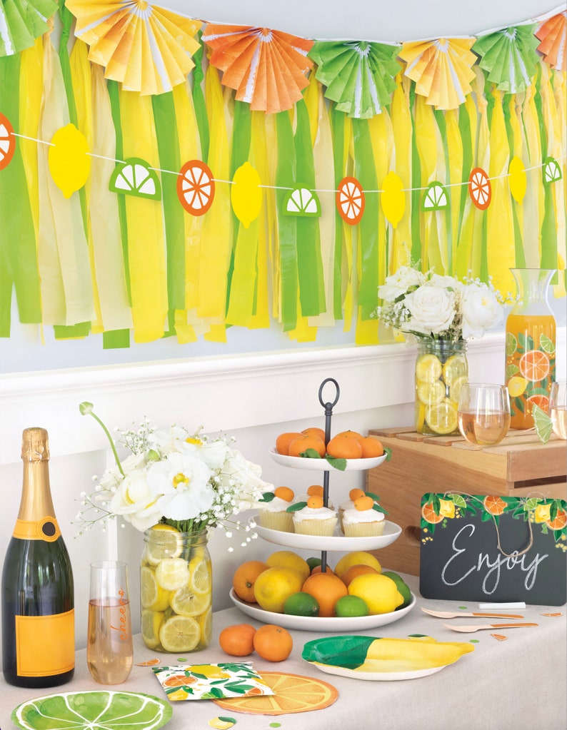 Fruit Party Banner Citrus Birthday Banner Fruit Party - Etsy