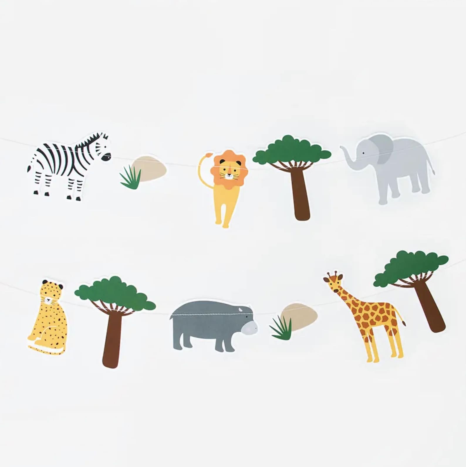 Safari Party Garland - Jungle Birthday Decorations, Safari Party ...