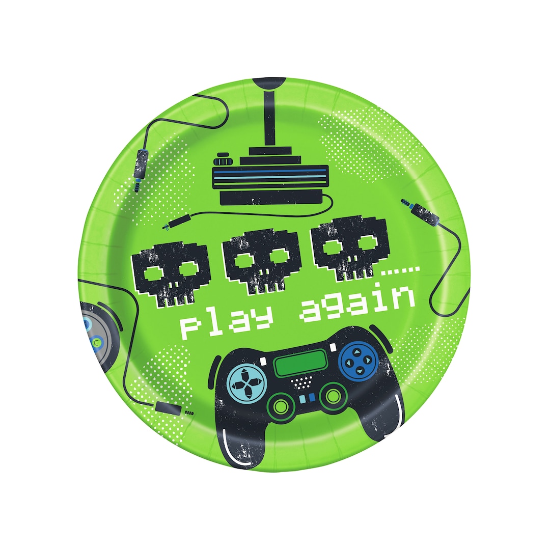 Gamer Party Plates - Gaming Birthday Party, Game on Birthday ...