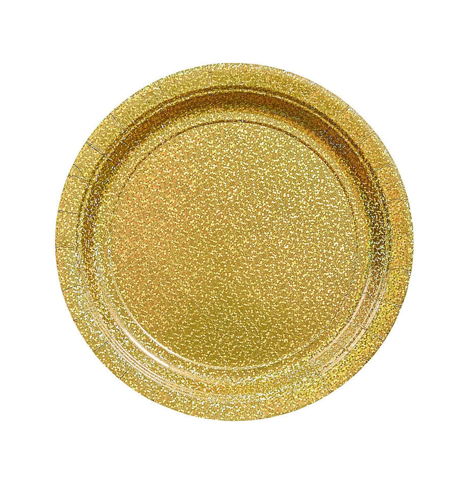 Gold Holographic Plates - Gold Glitter Plates, Gold Party, Unicorn ...