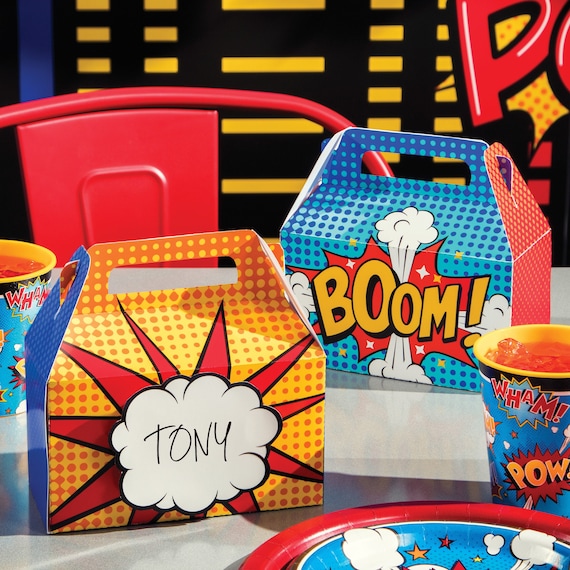 Superhero Favor Boxes Superhero Invitations And Gift Wrapping DIY