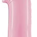 40" Jumbo Pink Number Balloons - Pastel Birthday, Pink Birthday ...
