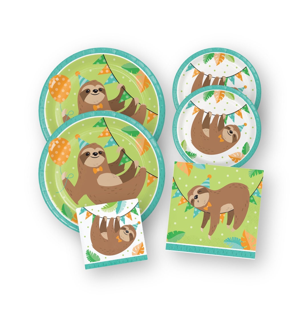 Sloth Party Pack Sloth Birthday, Sloth Party Decorations, Sloth ...