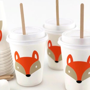 Fox Cups - Fox Party Cups, Fox Baby Shower, Fox Party Supplies ...
