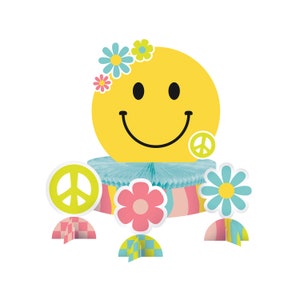 Retro Party Centerpiece - Groovy Birthday Centerpiece, Hippie Party ...