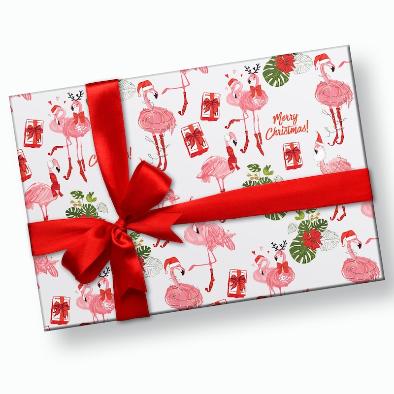 Flamingos Wrapping Paper - Etsy