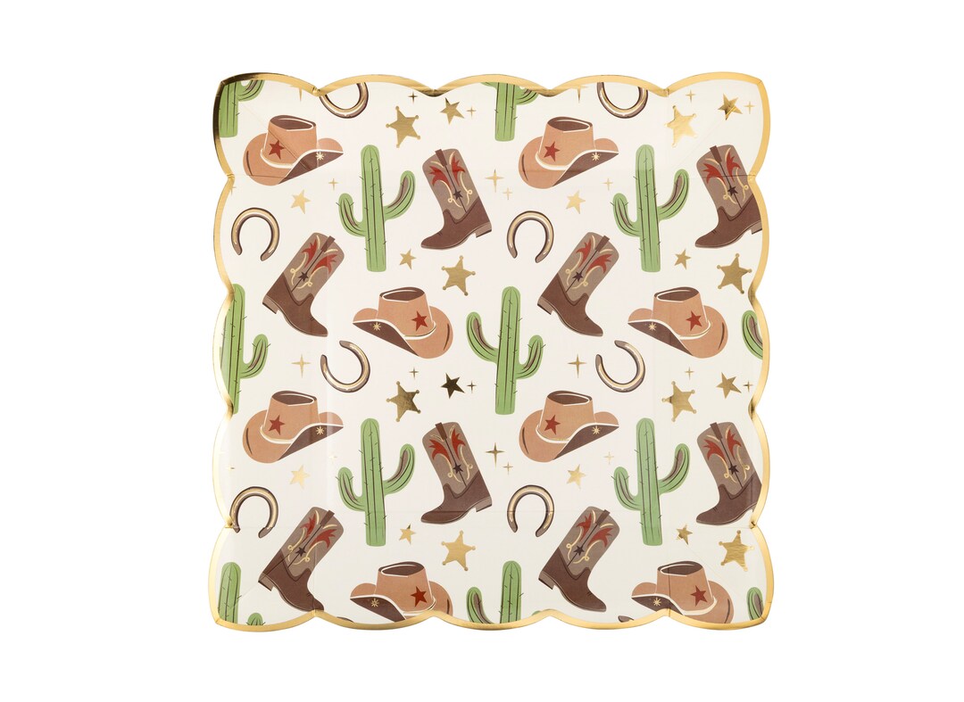 Wild West Cowboy Party Plates, Western Birthday Party Decorations ...