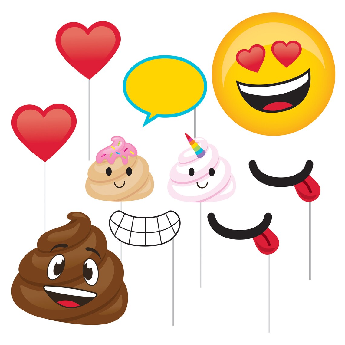 Emoji Photo Props Emoji Decorations Emoji Party - Etsy
