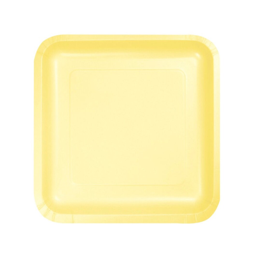 Yellow Paper Cake Plates 18ct - Bee Party, Baby Shower Supplies, Pastel ...