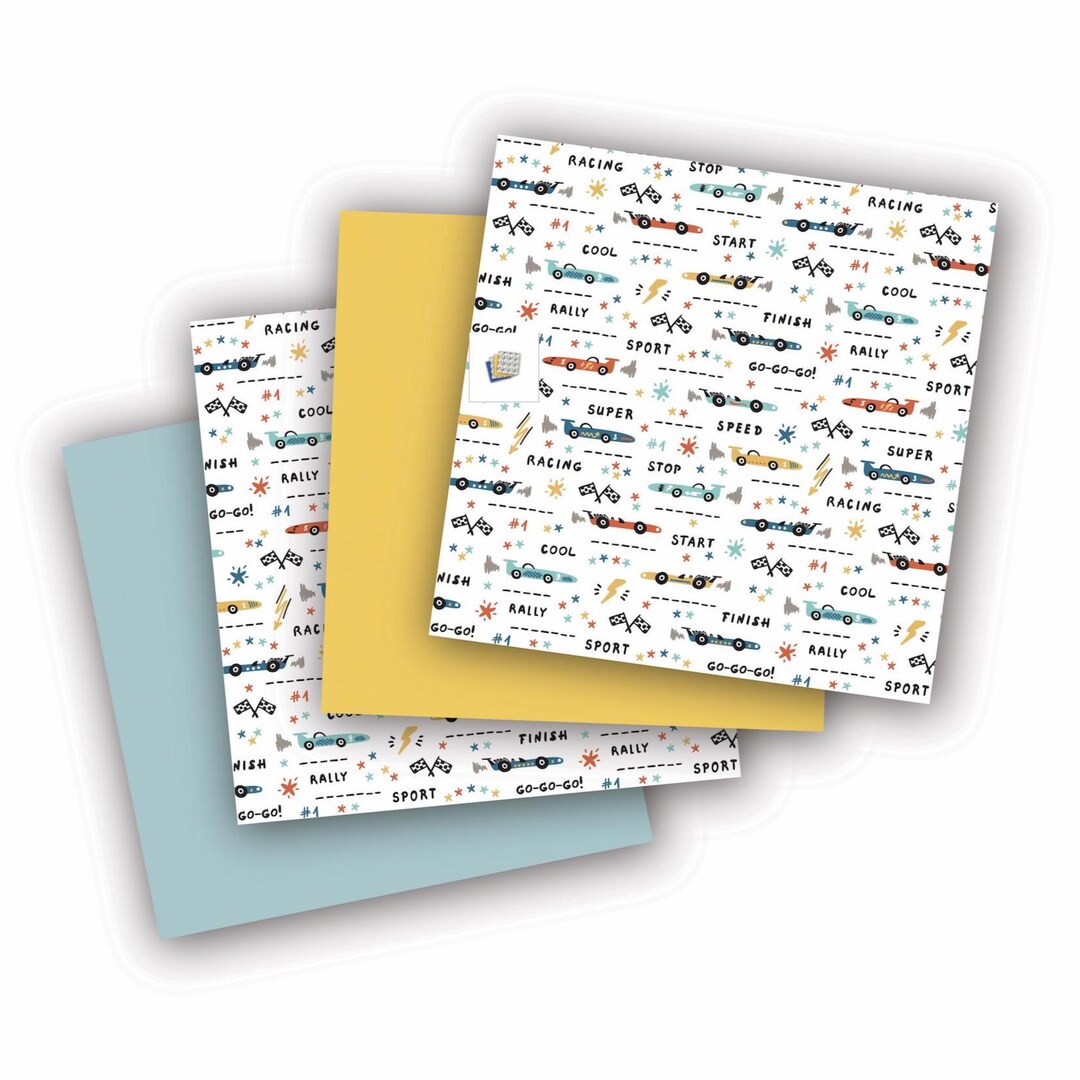 Vintage Race Car Vinyl 4-pack | 12x12 Adhesive Craft Sheets for Kids ...