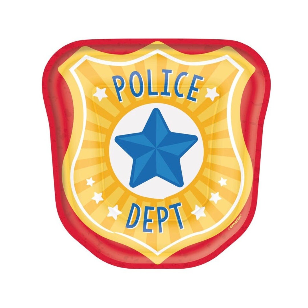 Police Party Plates - Police Birthday Decorations, Police Party ...