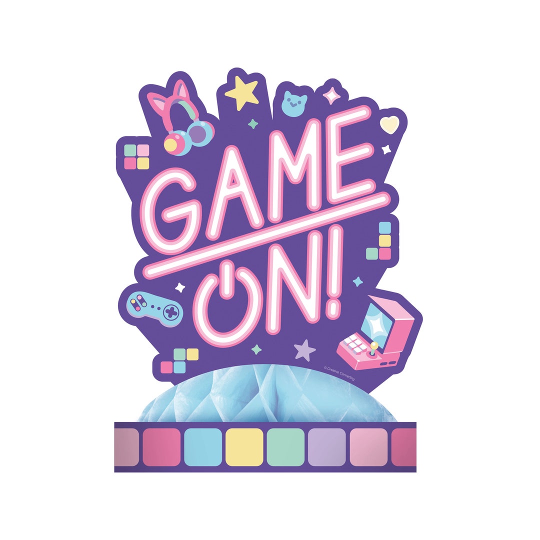 Game on Centerpiece - Gaming Party Centerpiece, Girl Gaming Birthday ...