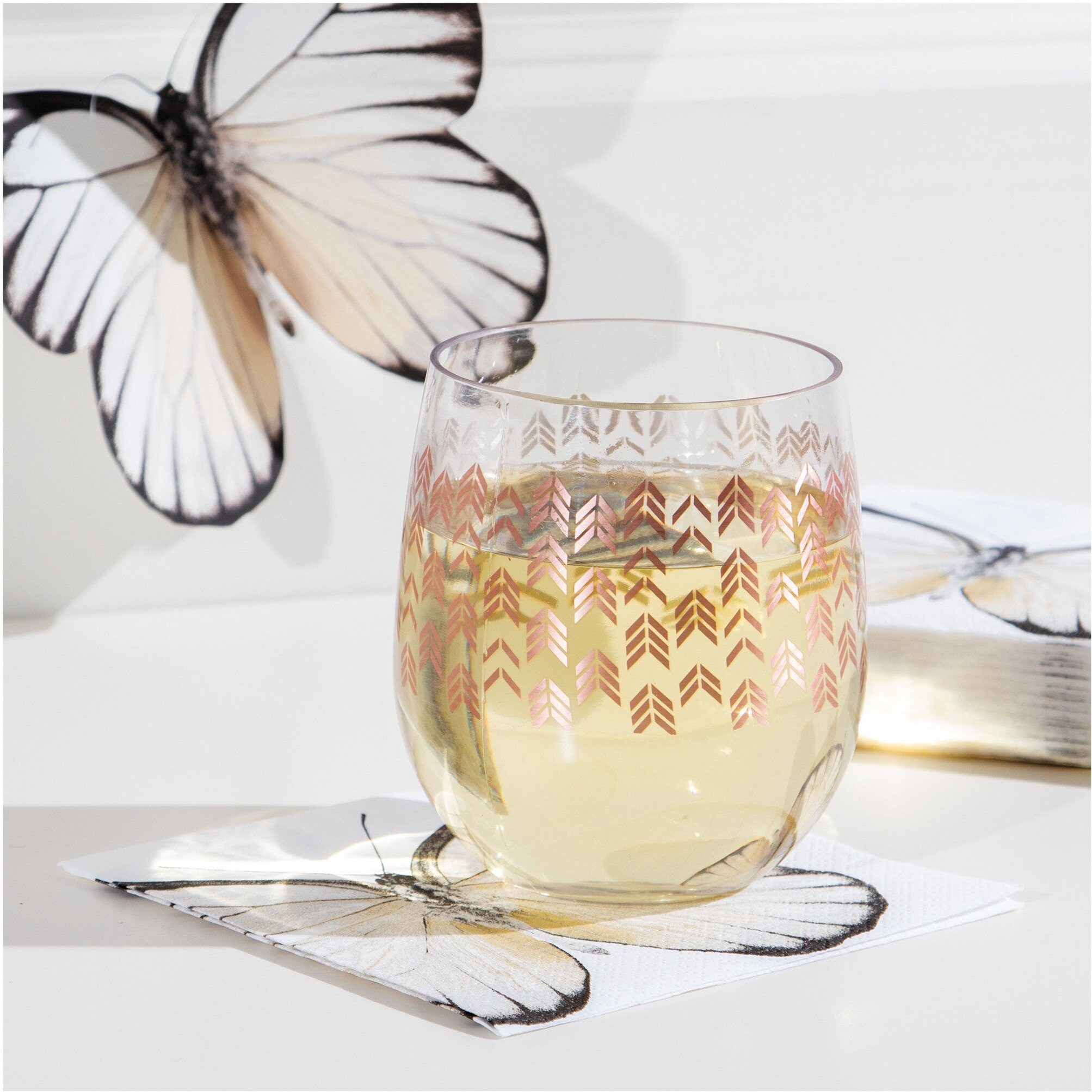 Rose Gold Plastic Tumblers - Rose Gold Cups, Rose Gold Wedding, Rose ...