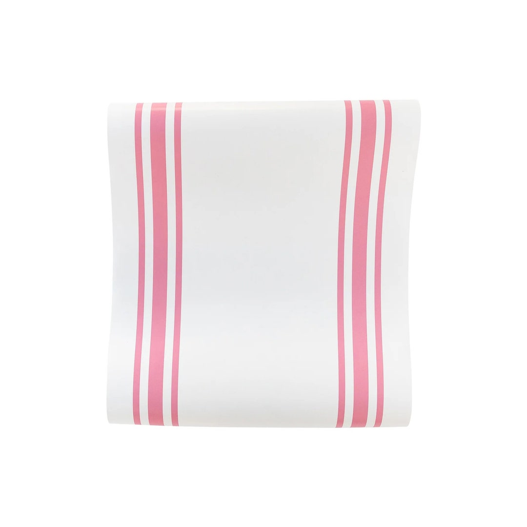 Pink Striped Table Runner, Paper Table Runner, Girl Birthday Party ...