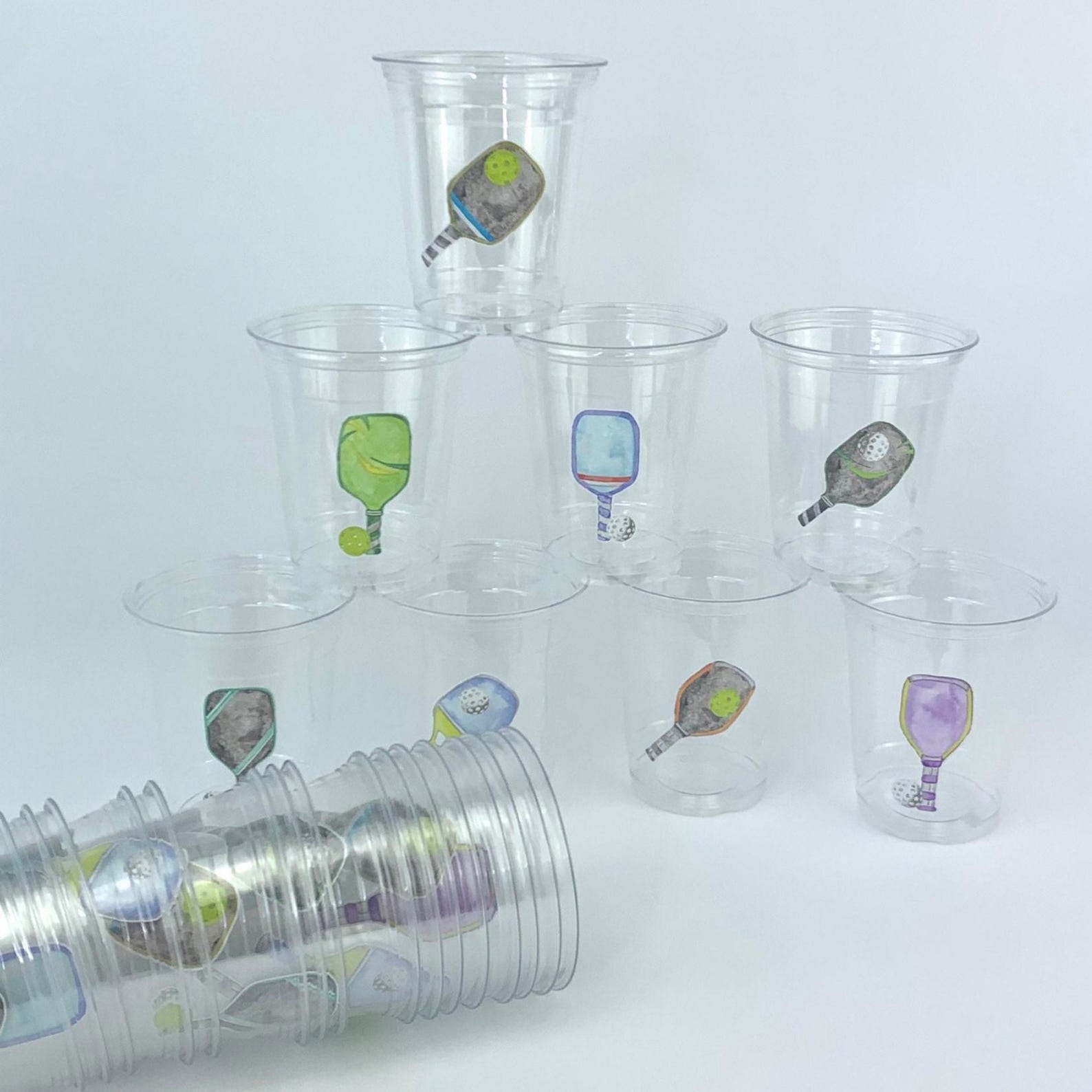 Pickleball Cups 24ct - Pickleball Party Supplies, Pickleball Party ...