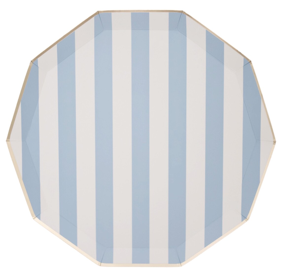 Blue Striped Party Plates - Something Blue Bridal Shower, Boy Baby ...